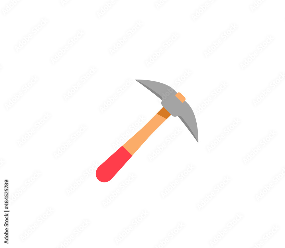 Pick vector isolated icon. Emoji illustration. Pickaxe vector emoticon ...
