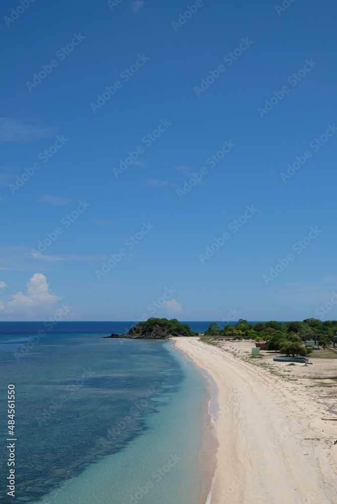 Beautiful scenery of One Dollar Beach located between Dili and Manatuto ...
