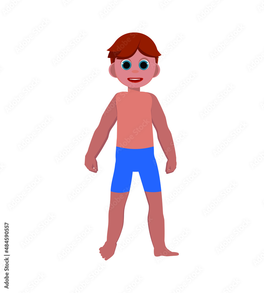 Cartoon illustrations for a children's character. Cartoon boy dressed ...