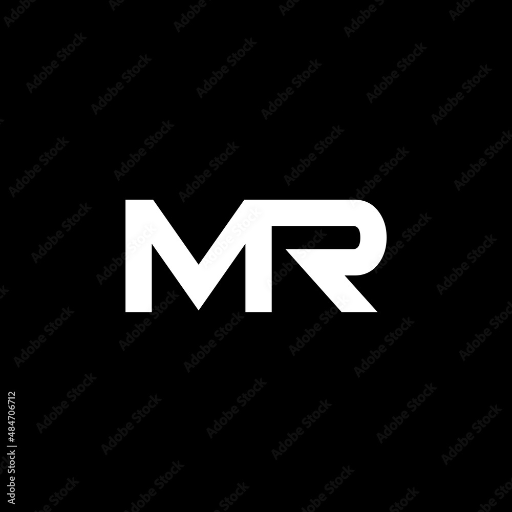 Letter MR logo design Vector illustration. Minimal Innovative Initial ...