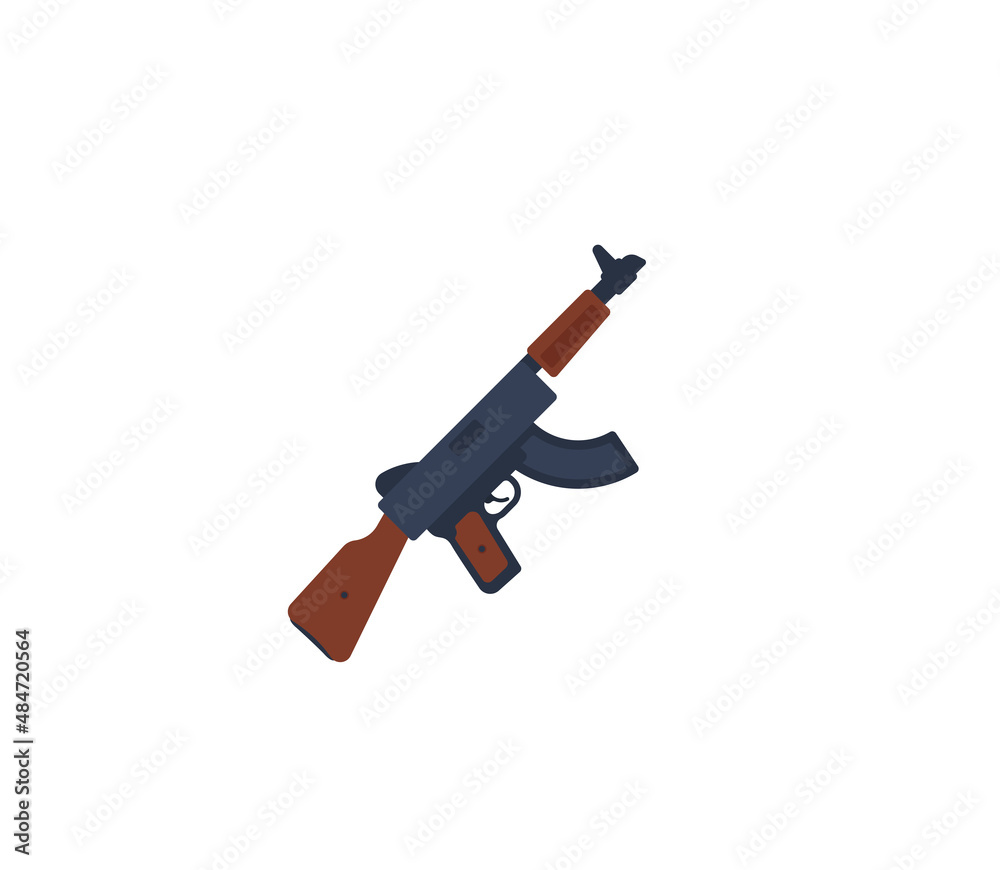 Machine gun vector isolated icon. Machine gun emoji illustration ...
