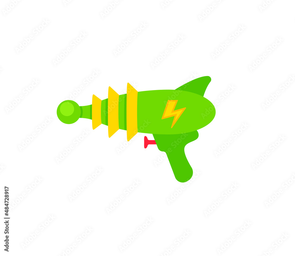 Laser water squirt gun vector isolated icon. Emoji illustration. Laser ...