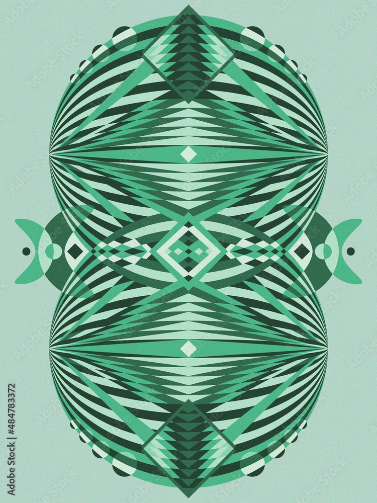 fondo con figuras geométricas en tonos verdes Stock Illustration ...