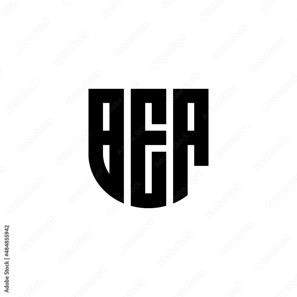 BEA letter logo design with white background in illustrator, vector ...