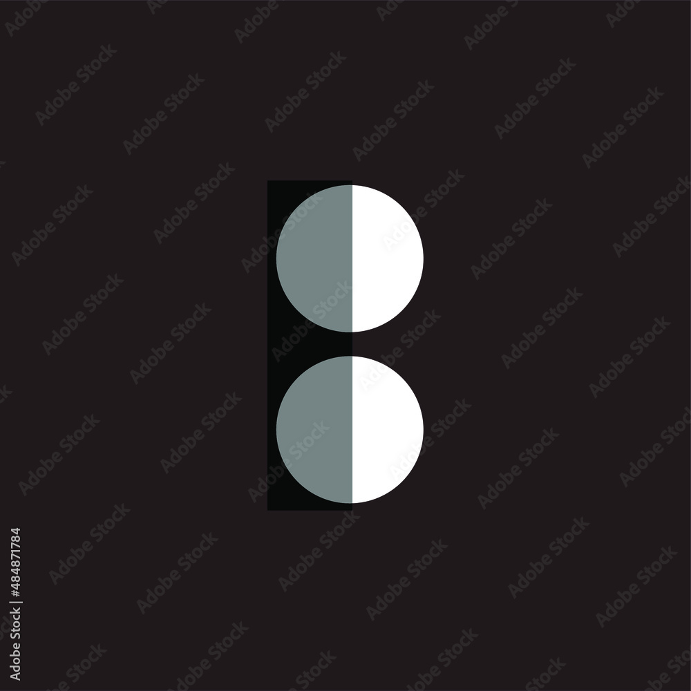 vector illustration. geometric design shaped like letters. can also be ...