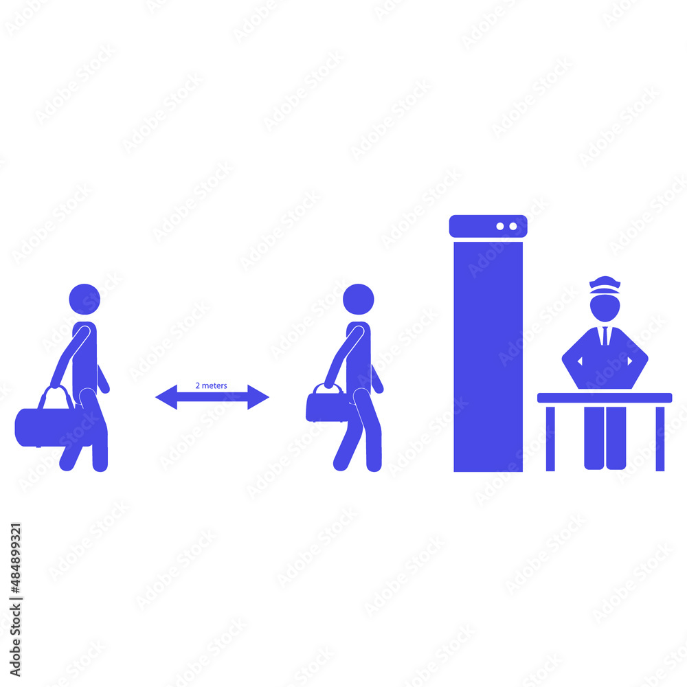 Checking baggage and baggage at the airport, security control at the ...