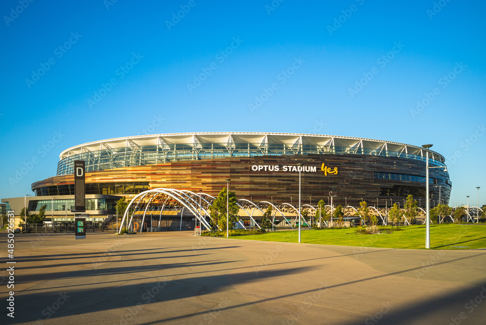Perth, Australia - January 15, 2019: Perth Stadium, also known as Optus ...