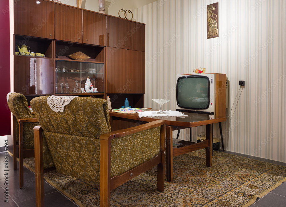 Classic apartment socialism times with the interiors, furniture, and ...