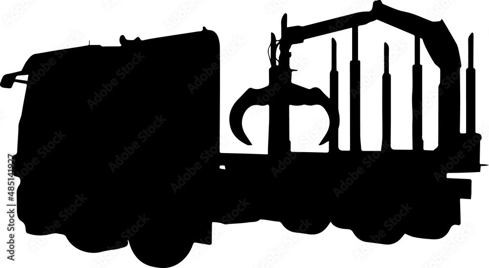 Logging Truck Silhouettes Logging Truck SVG EPS PNG Stock Vector ...