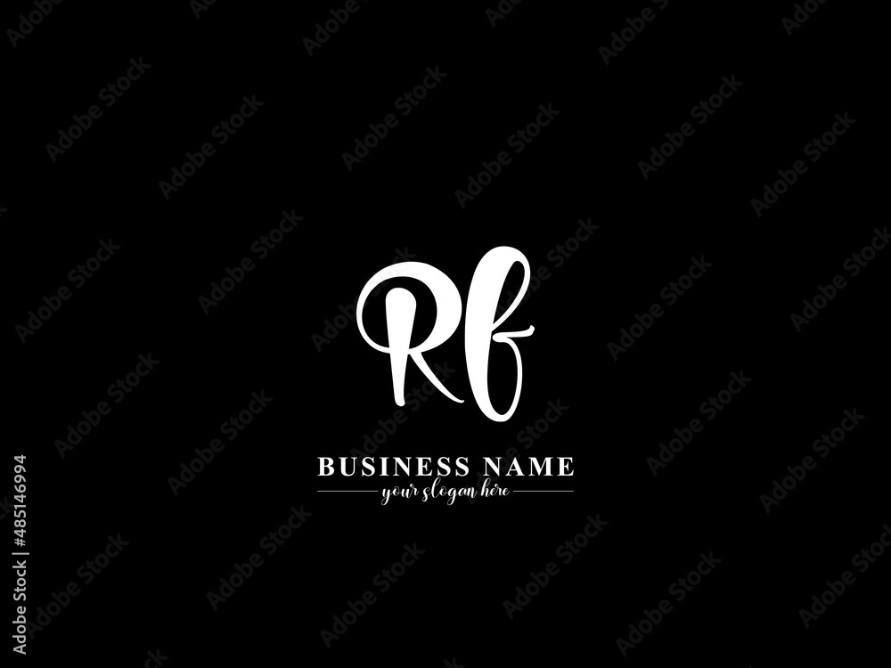Signature RF Logo Vector, Unique Monogram Rf Signature Typography Logo ...