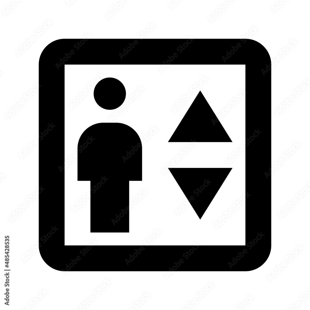 Elevator Icon, Elevator Symbol, Elevator Vector, Elevator Design Stock ...