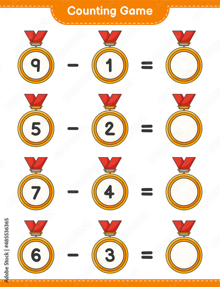 Count and match, count the number of Trophy and match with the right ...
