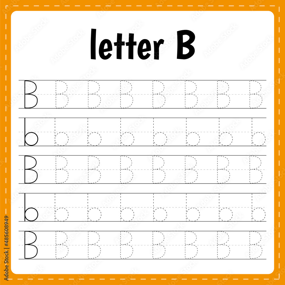 Writing letters. Tracing page. Practice sheet. Worksheet for kids ...