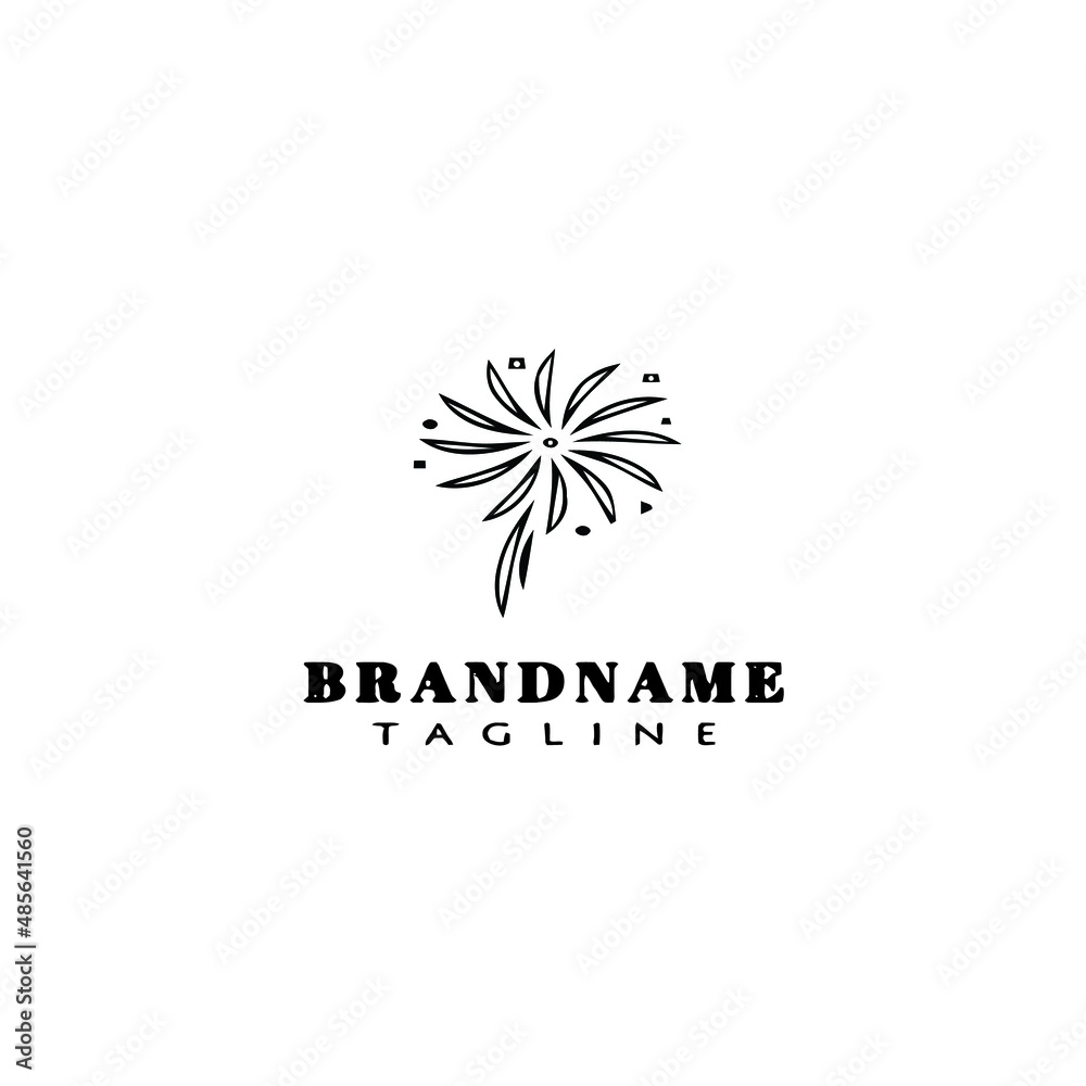 fire cracker logo cartoon icon design template black isolated vector ...