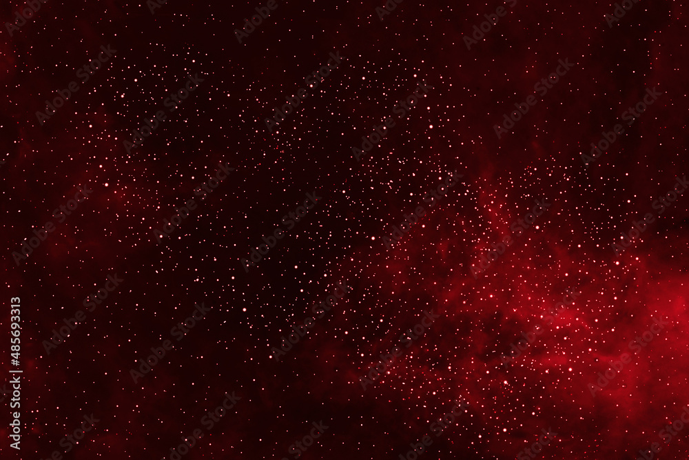 Red Stars In Space Background