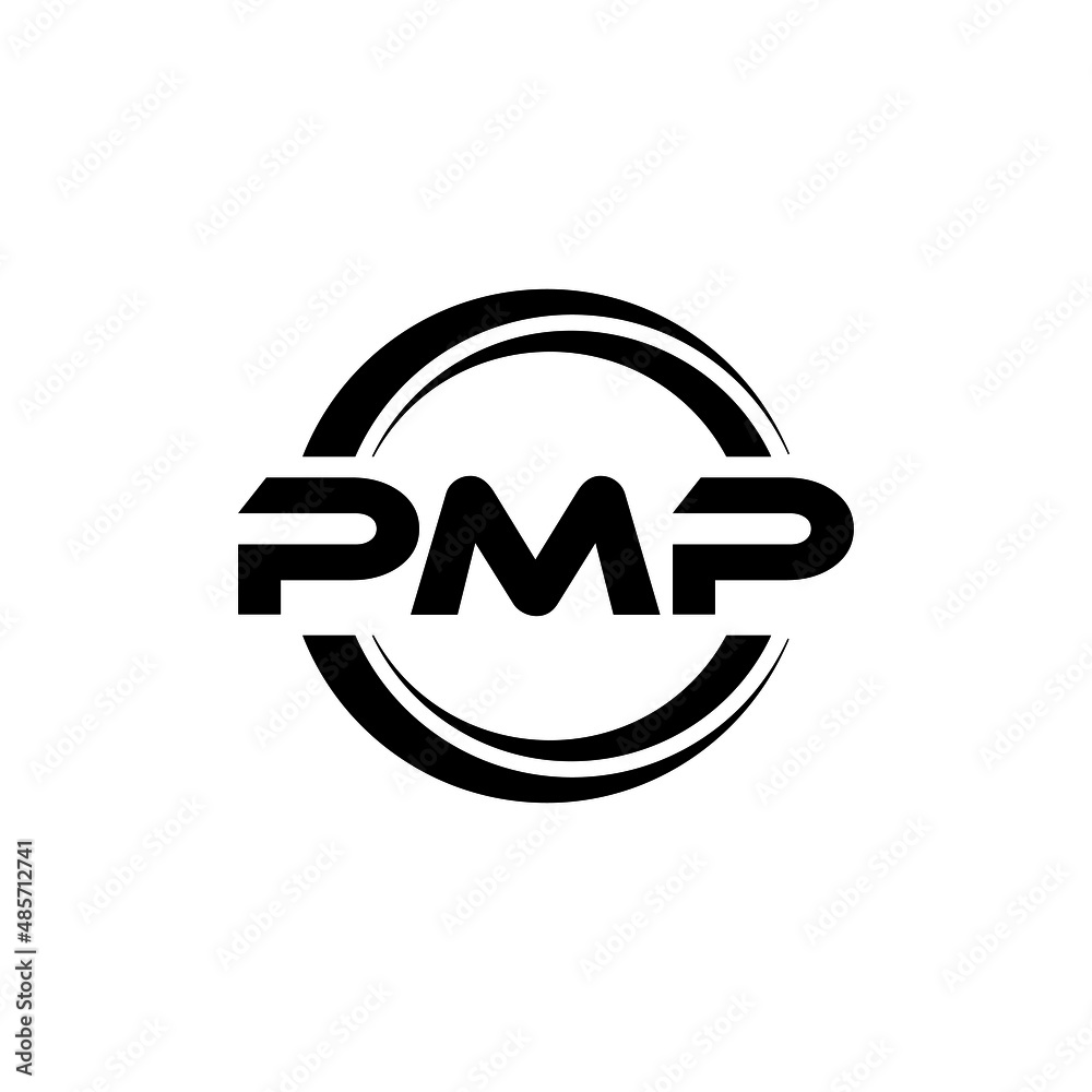 Stock-Vektorgrafik „PMP letter logo design with white background in ...