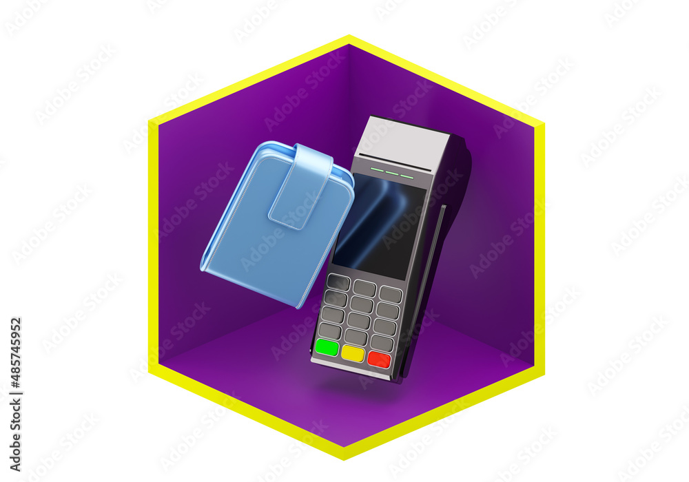 Symbol for making payment on site. Button requesting payment. Interface ...