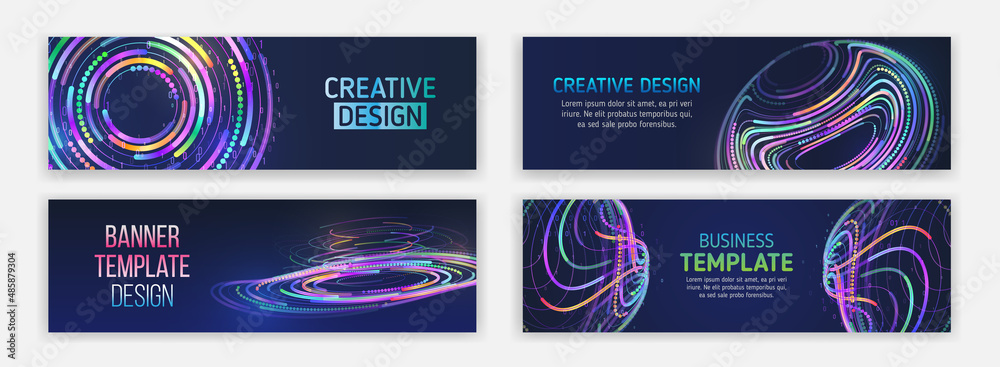 Big data futuristic web background. Visualization of data arrays, databases. Information flow ...