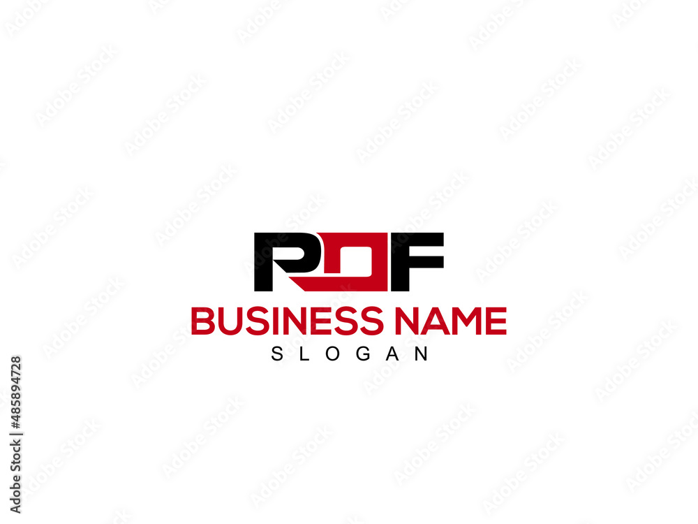 Monogram POF Letter Logo, Abstract POF Logo, Initial po logo letter ...