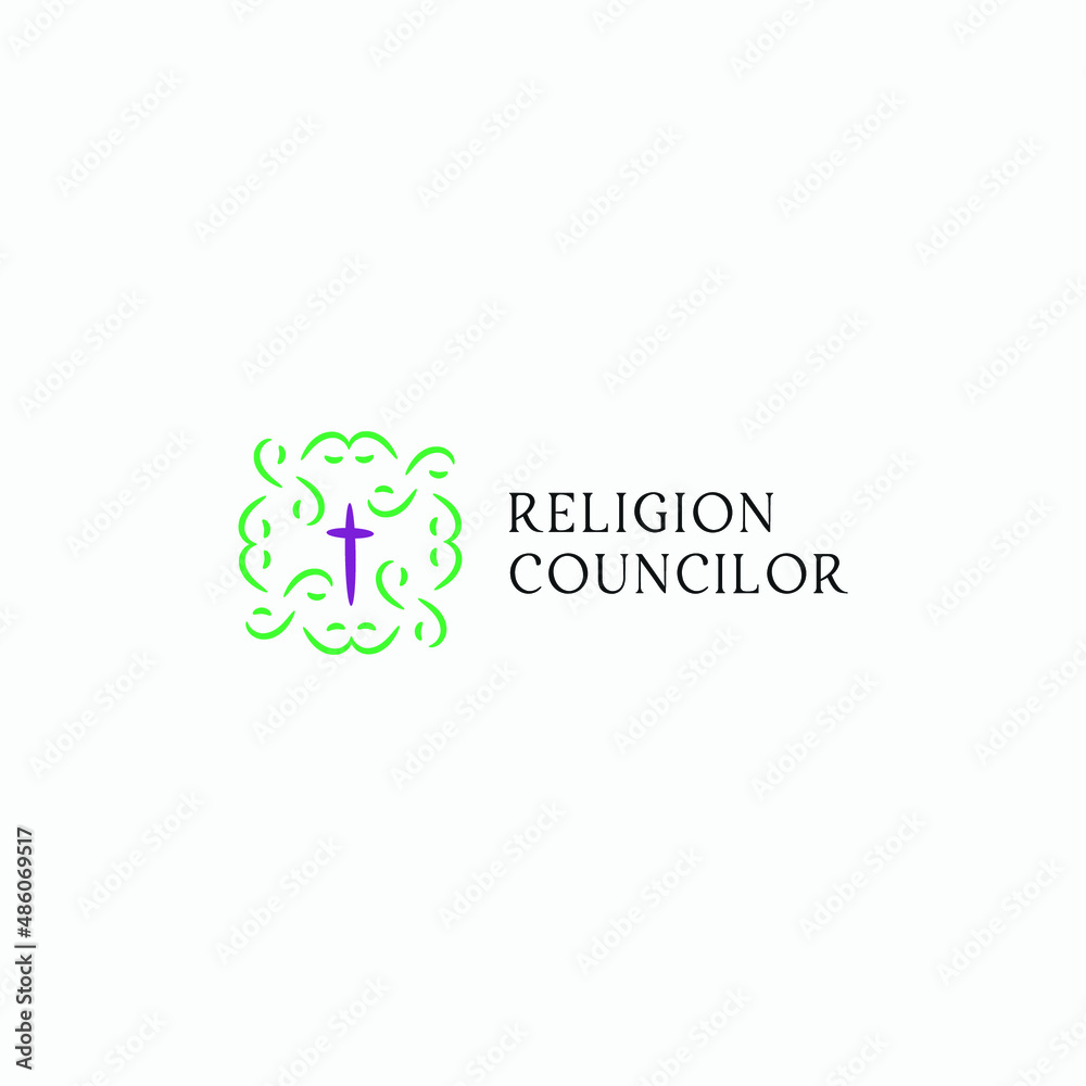 Religion councilor logo vector design template, religion councilor ...