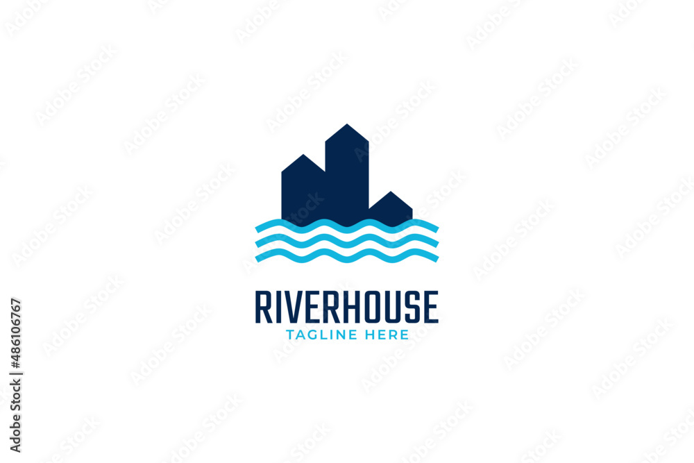 River House Logo Design Vector Inspiration Stock Vector | Adobe Stock