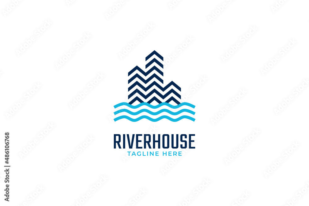 River House Logo Design Vector Inspiration Stock Vector | Adobe Stock