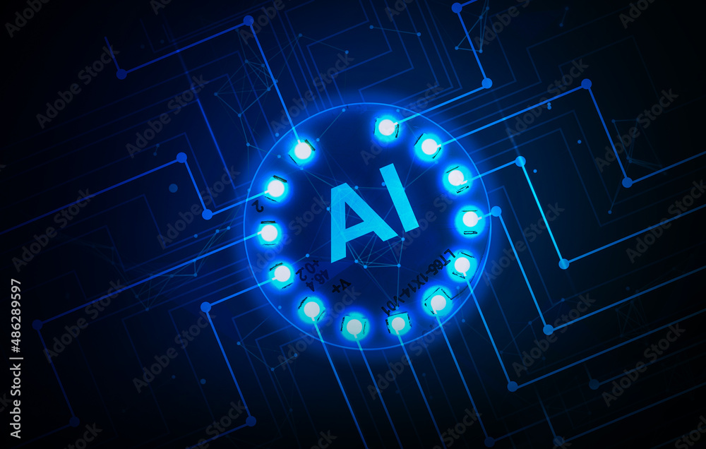 Artificial Intelligence Abstract Background Concept Wallpaper with ...