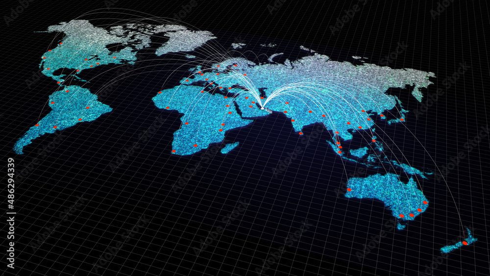 Global connectivity from Dubai to other major cities around the world ...