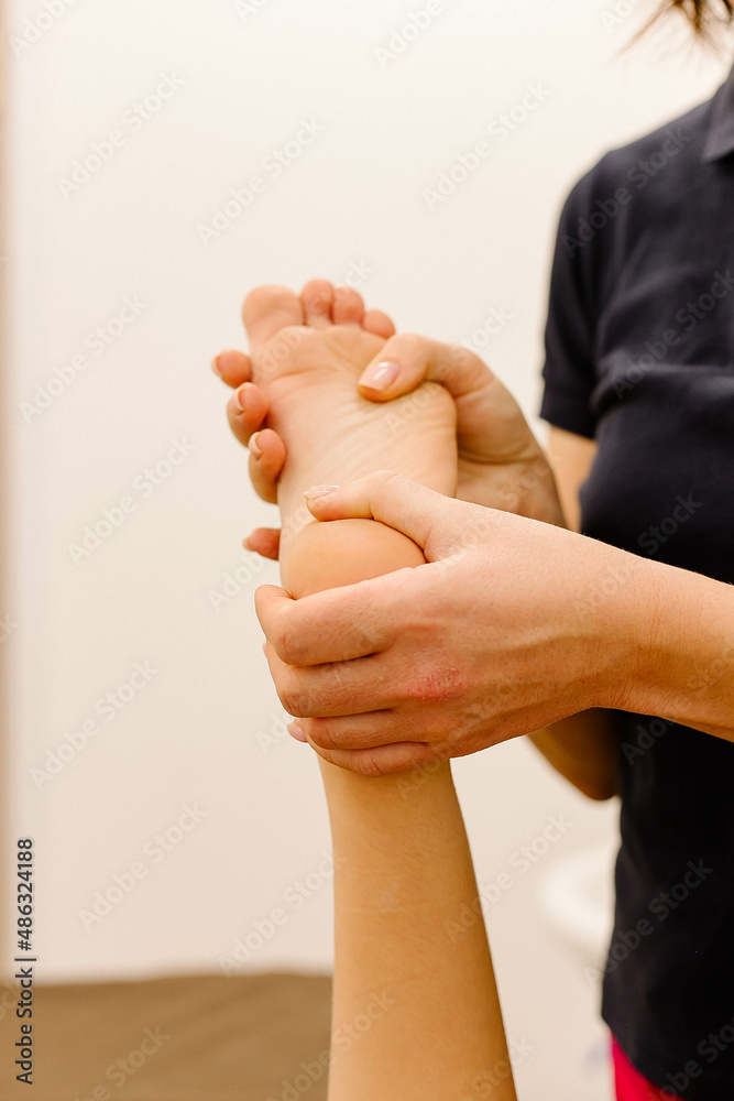 Examination of the legs. doctor examines the patient's legs. Doctor's ...