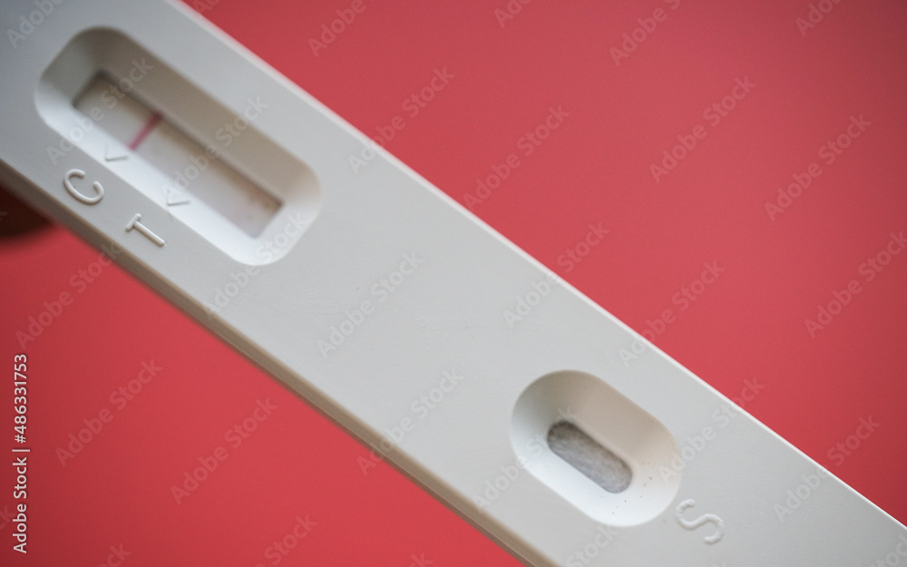 Own hands showing negative Covid-19 test results with SARS CoV-2 Rapid ...