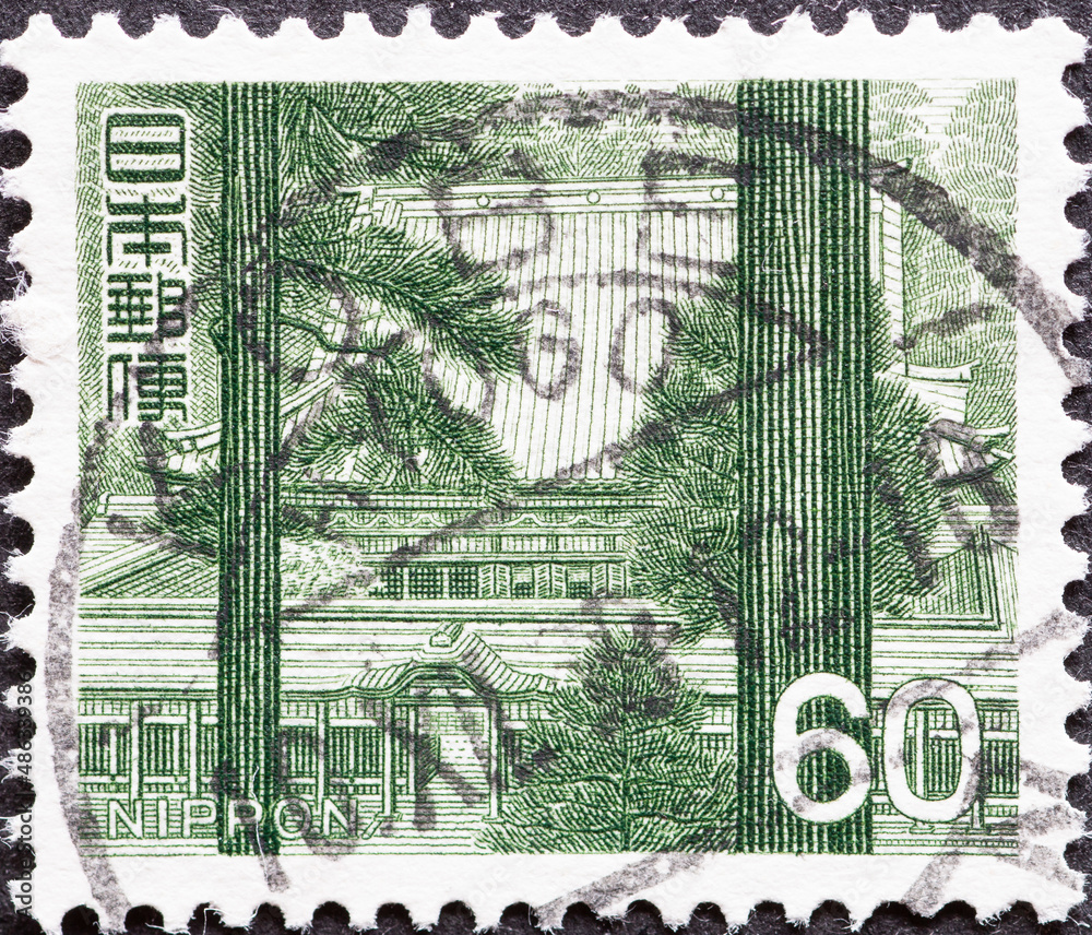 Japan - circa 1966: a postage stamp from Japan, showing the Central ...
