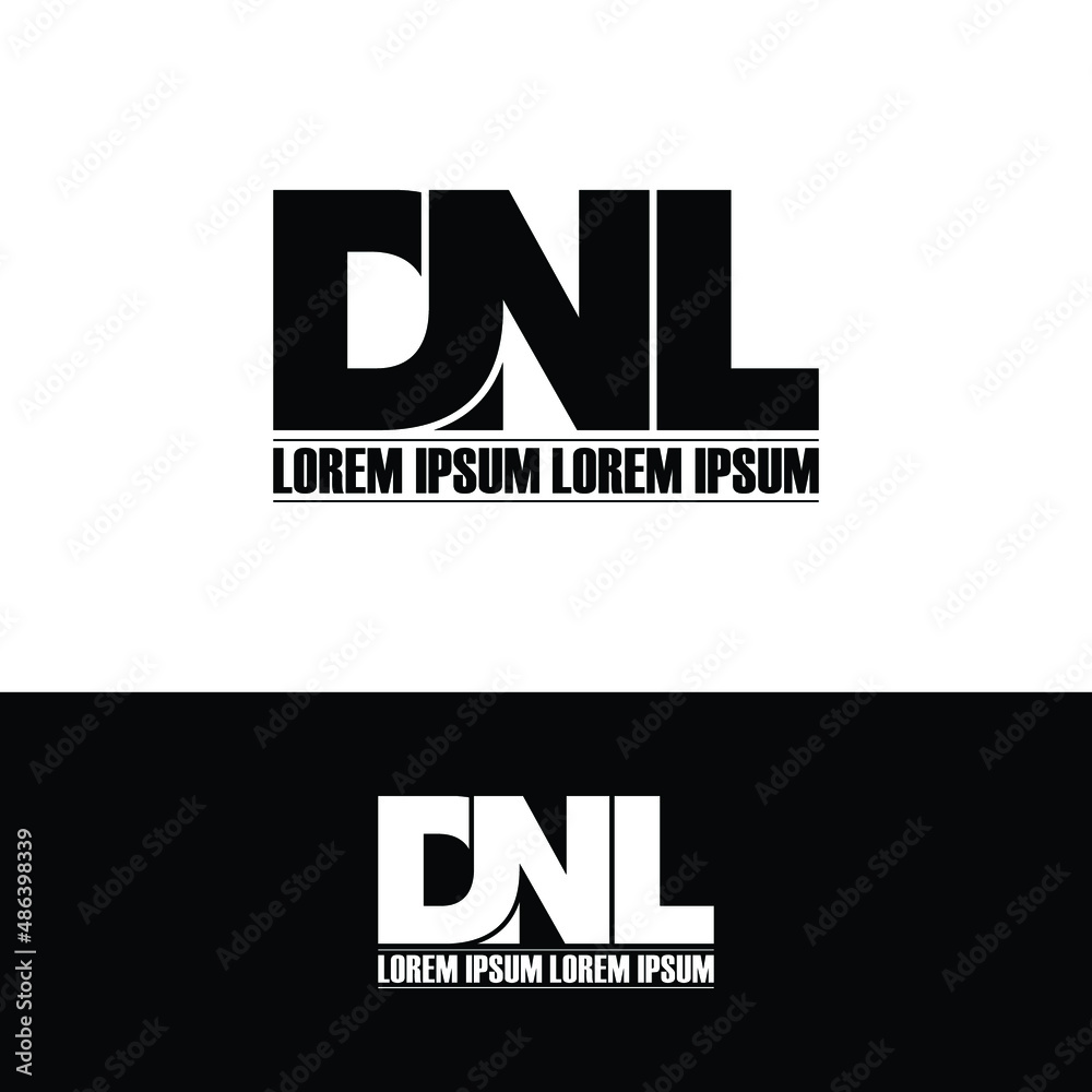 DNL letter monogram logo design vector Stock Vector | Adobe Stock