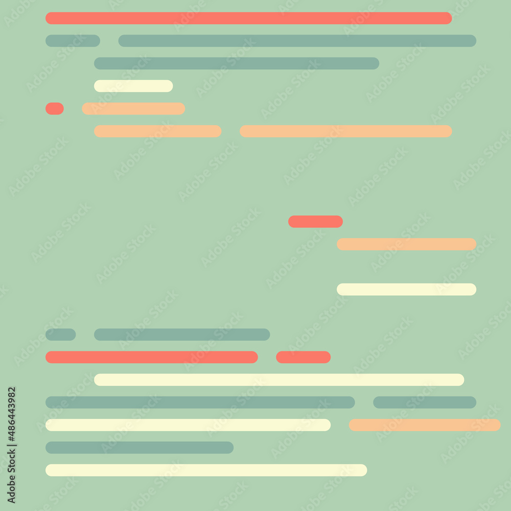 Code on screen vector illustration, flat cartoon coding lines ...