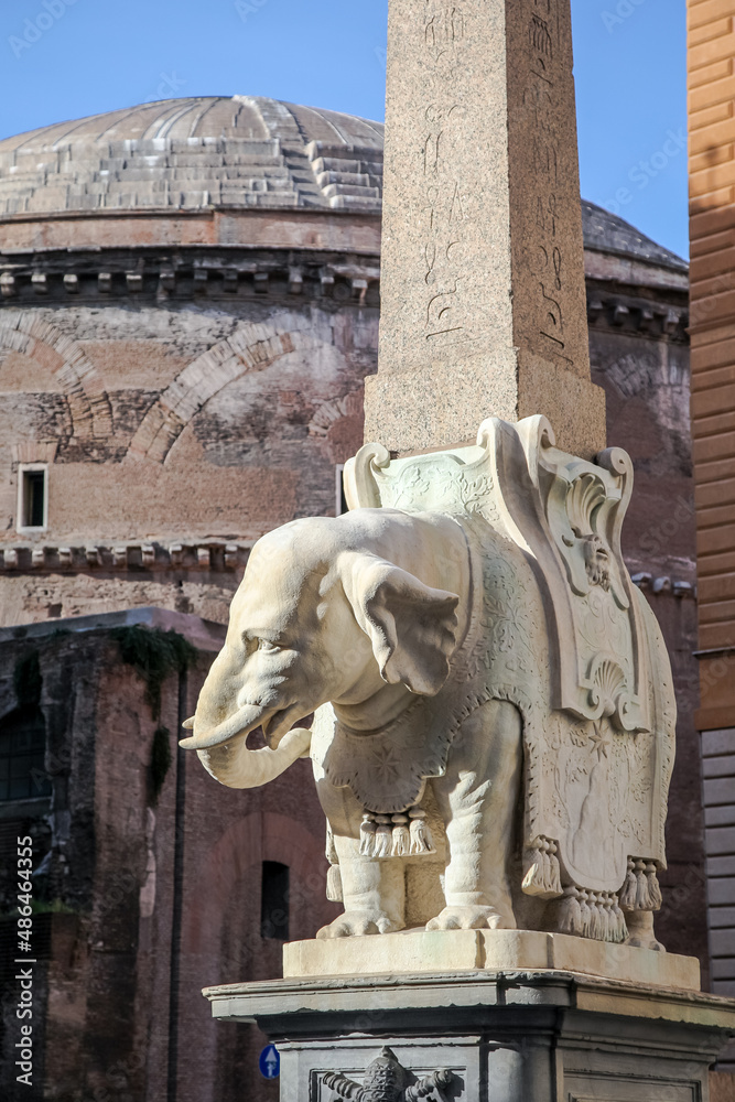 Elephant and Obelisk is a statue of an elephant carrying an obelisk ...