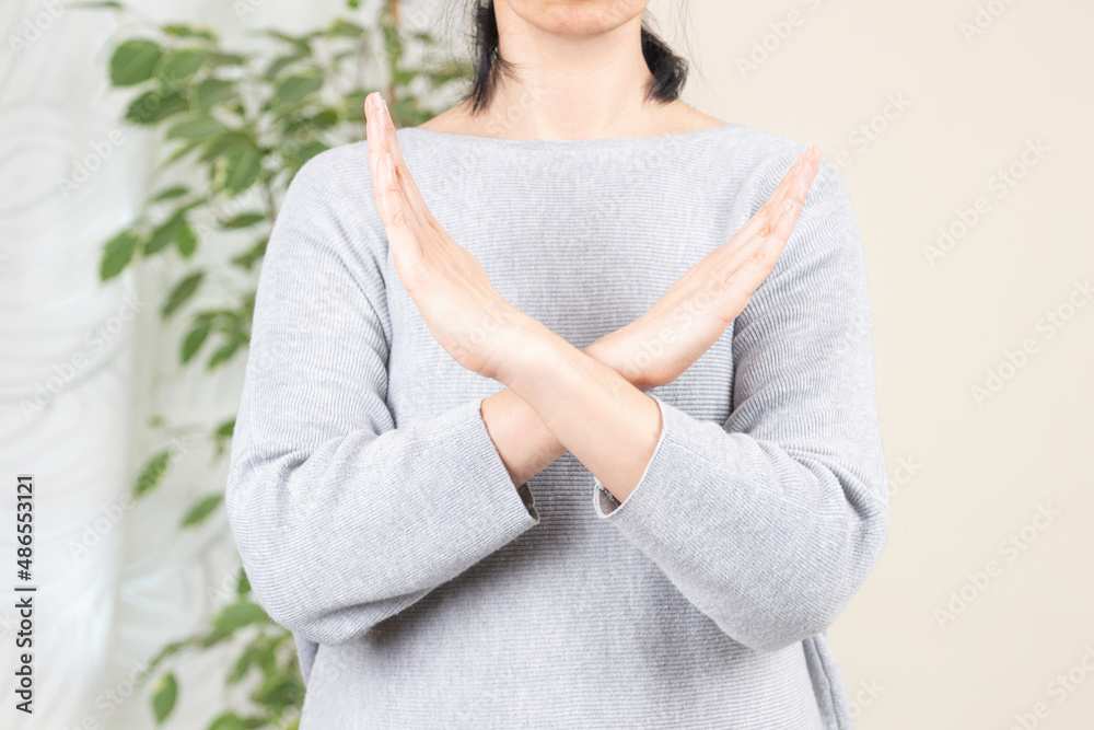 Crossed hands. Break the bias symbol of woman's international day ...