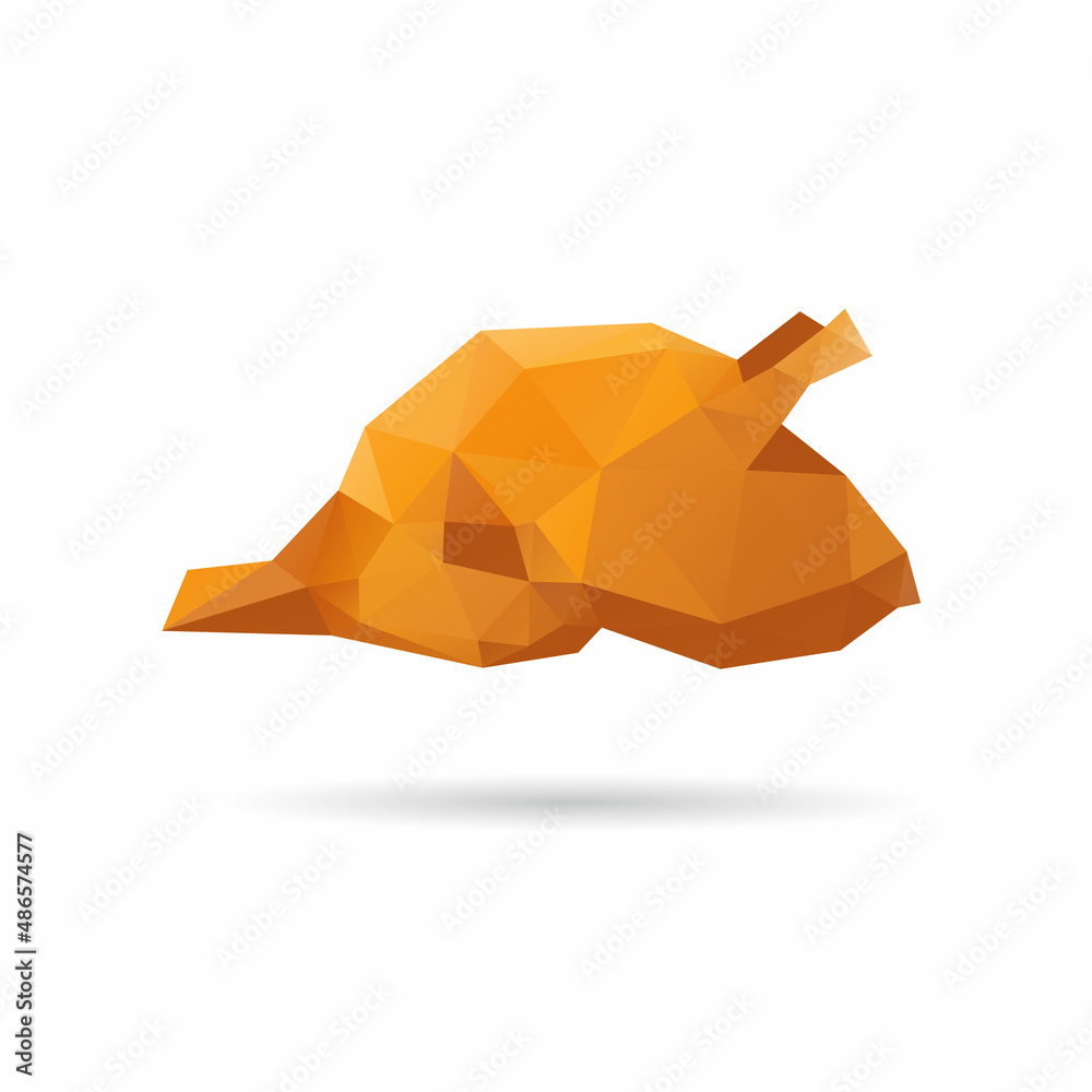 Fried chicken abstract isolated on a white backgrounds, vector ...