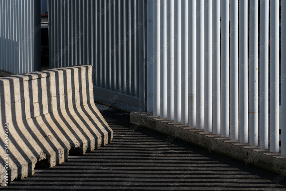 Shadow lines on concrete. Stock Photo | Adobe Stock