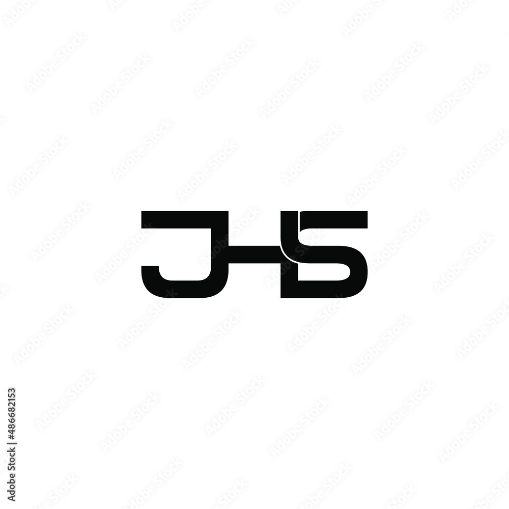 jhs letter original monogram logo design Stock Vector | Adobe Stock
