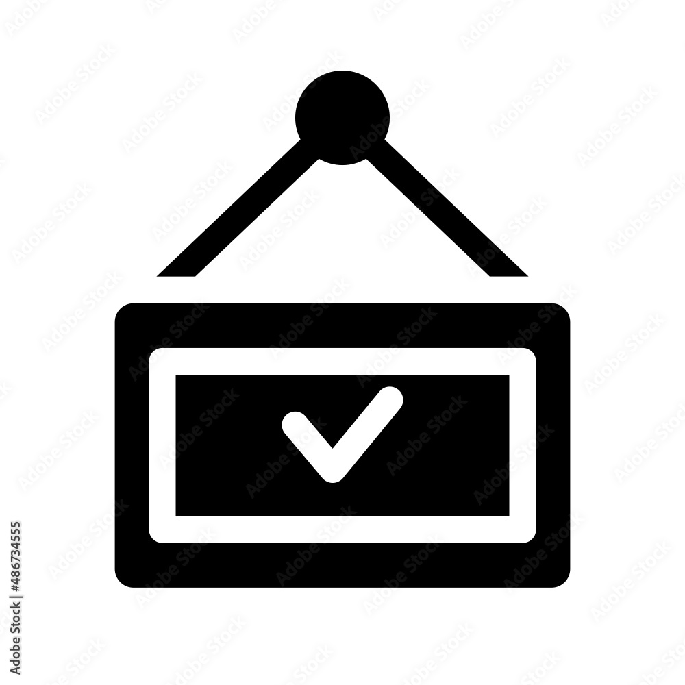 Door open sign icon Stock Vector | Adobe Stock