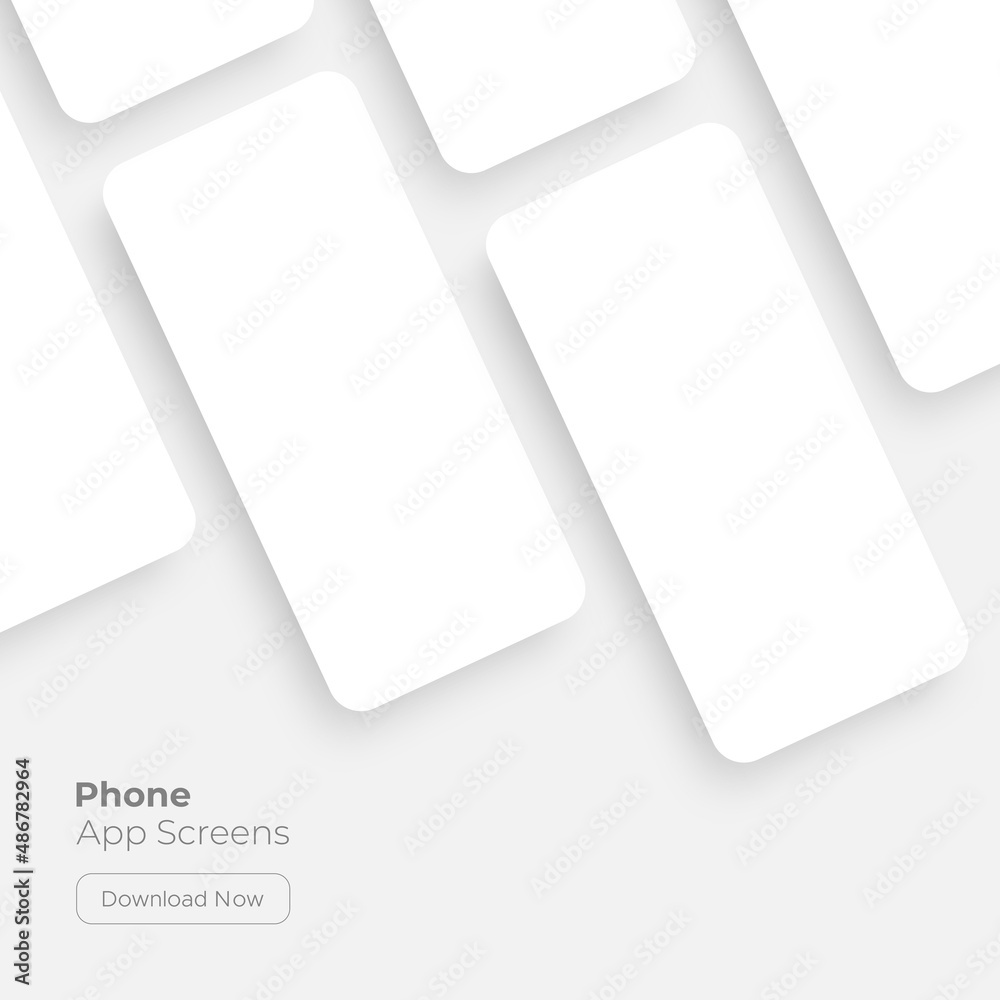 Blank Mobile App Screens Mockup for Your Apps. Vector Illustration ...