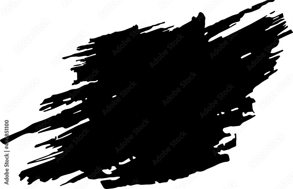 Vector de Stock Paint Brush Strokes Backsplashes Silhouettes Paint ...