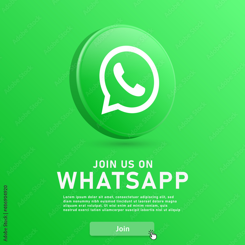 follow us on whatsapp for social media icons banner in 3d round circle ...
