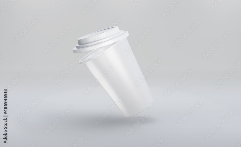 3d render coffee cup mockup design Stock Illustration | Adobe Stock