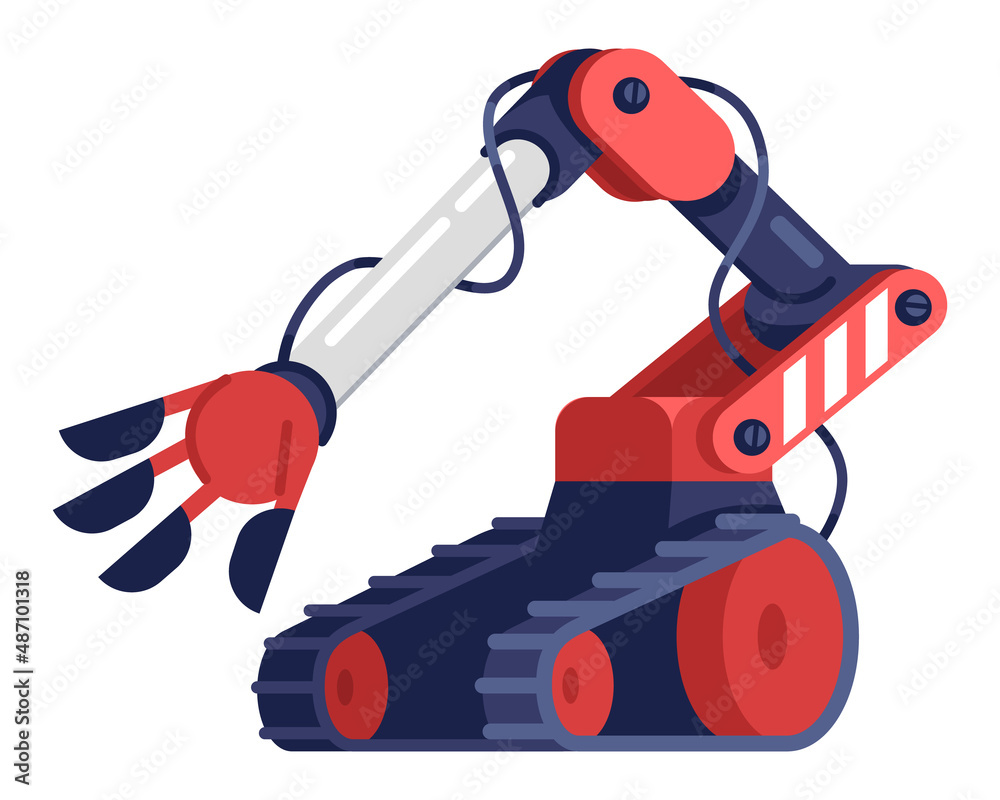 Performing manufacturing operations semi flat RGB color vector ...