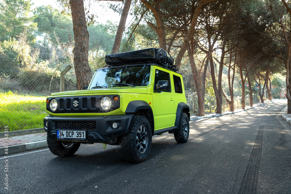 Suzuki Jimny is a line of four-wheel drive off-road mini SUVs, made by ...