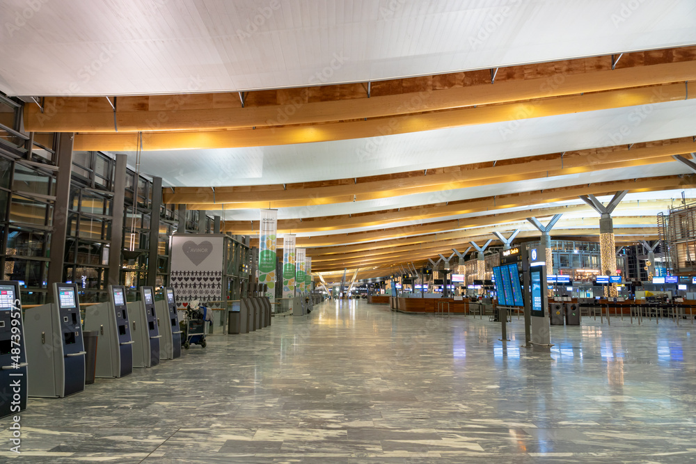 Oslo, Norway - January 2018: Oslo Gardermoen International Airport ...