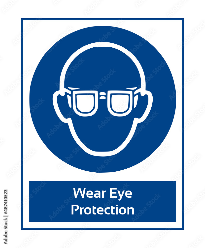 Wear Ear Protection. Mandatory Sign. Work Safety Equipment Signs In ...