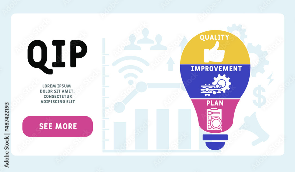 QIP - Quality Improvement Plan acronym. business concept background ...