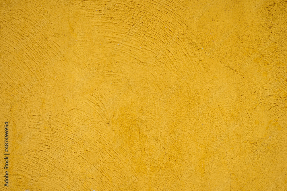 mustard yellow plaster wall texture background Stock Photo | Adobe Stock