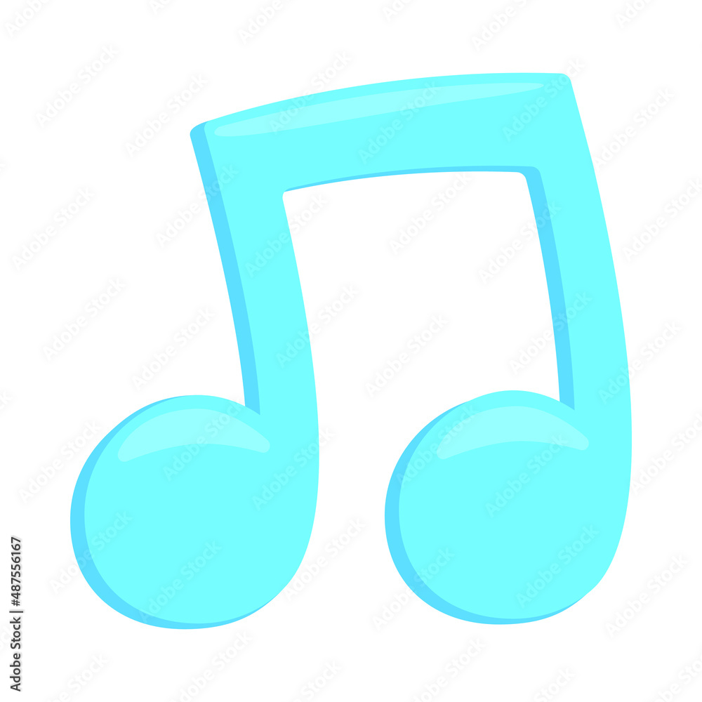 Musical Note Sign Emoji Icon Illustration. Melody Key Vector Symbol ...